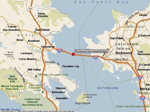 HistoricBridges.org - Richmond - San Rafael Bridge Map