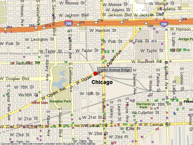 HistoricBridges.org - Ogden Avenue Bridge Map