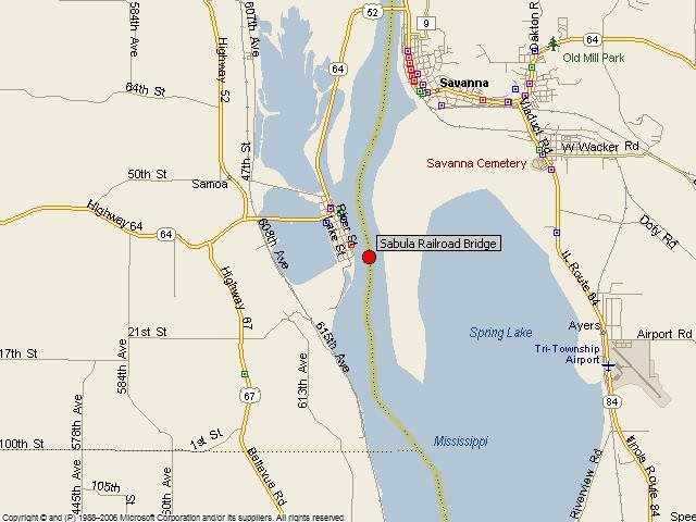 HistoricBridges.org - Sabula Rail Bridge Map