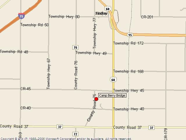 HistoricBridges.org - Camp Berry Bridge Map