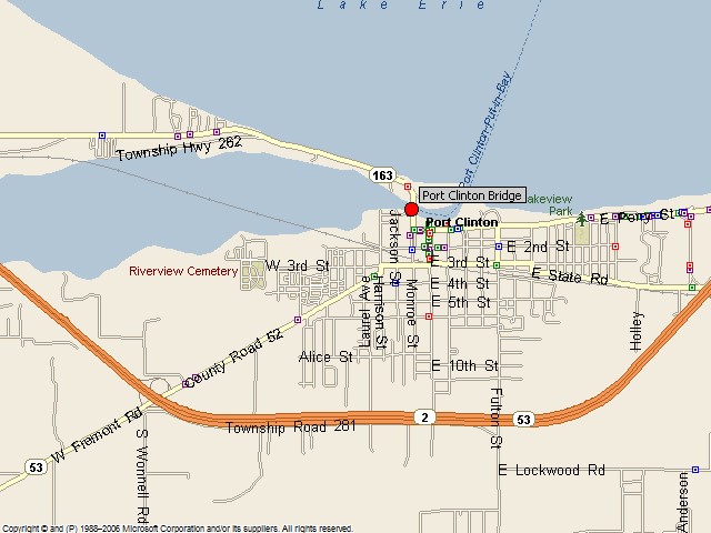 HistoricBridges.org - Port Clinton Bridge Map
