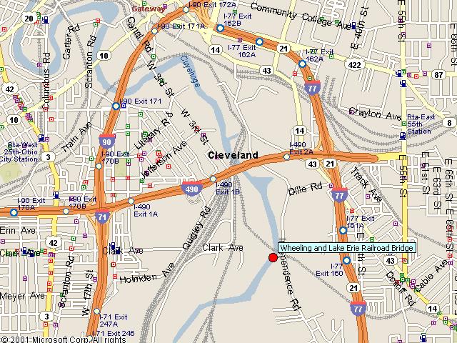HistoricBridges.org - Wheeling and Lake Erie Railroad Bridge Map