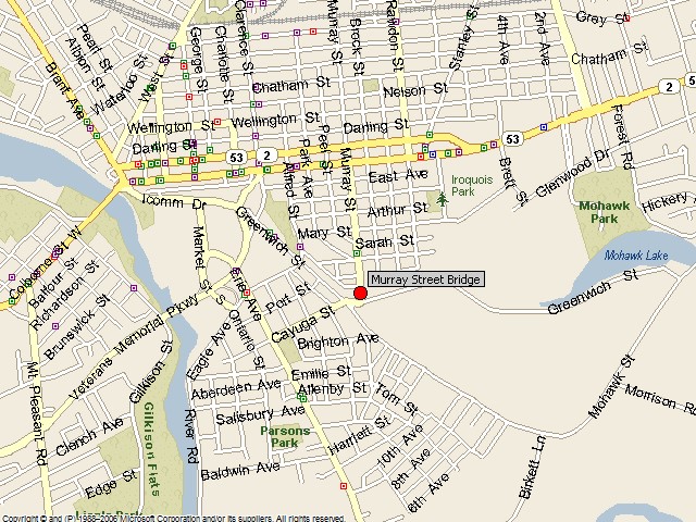 HistoricBridges.org - Murray Street Bridge Map HistoricBridges.org - Murray Street Bridge Map