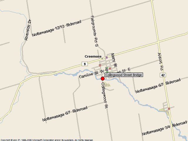 HistoricBridges.org - Collingwood Street Bridge Map