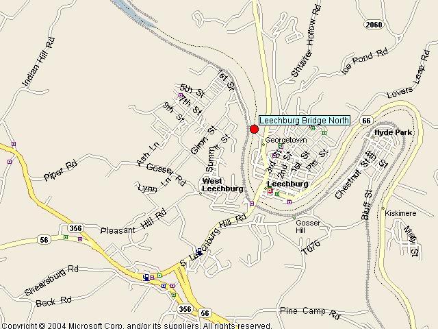 HistoricBridges.org - Leechburg Bridge North Map