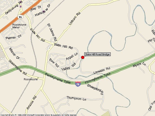HistoricBridges.org - Slate Hill Road Bridge Map