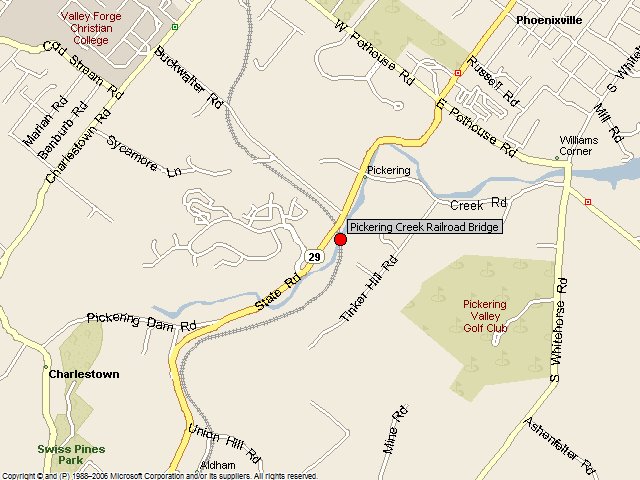 HistoricBridges.org - Pickering Creek Railroad Bridge Map