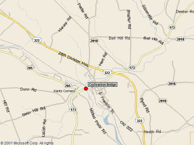 HistoricBridges.org - Cochranton Bridge Map