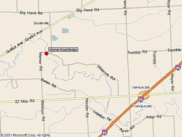 HistoricBridges.org - Werner Road Bridge Ruins Map