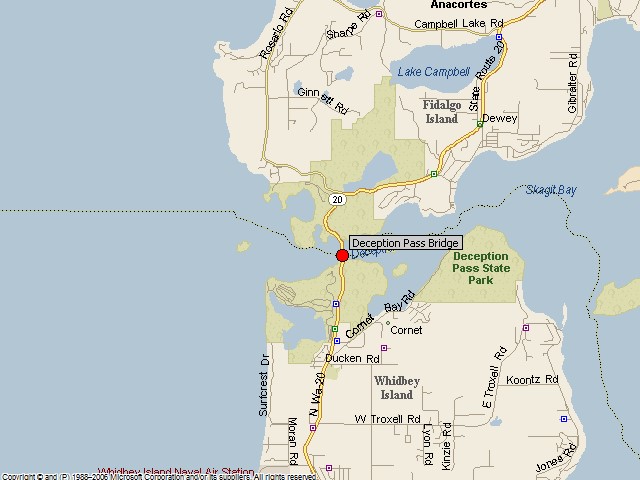 HistoricBridges.org - Deception Pass Bridge Map