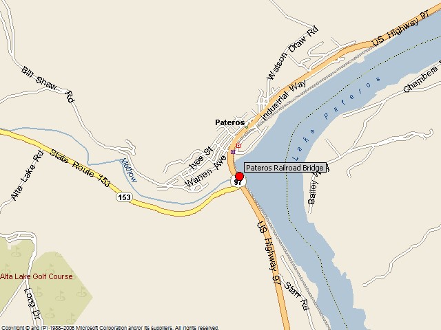 HistoricBridges.org - Pateros Railroad Bridge Map